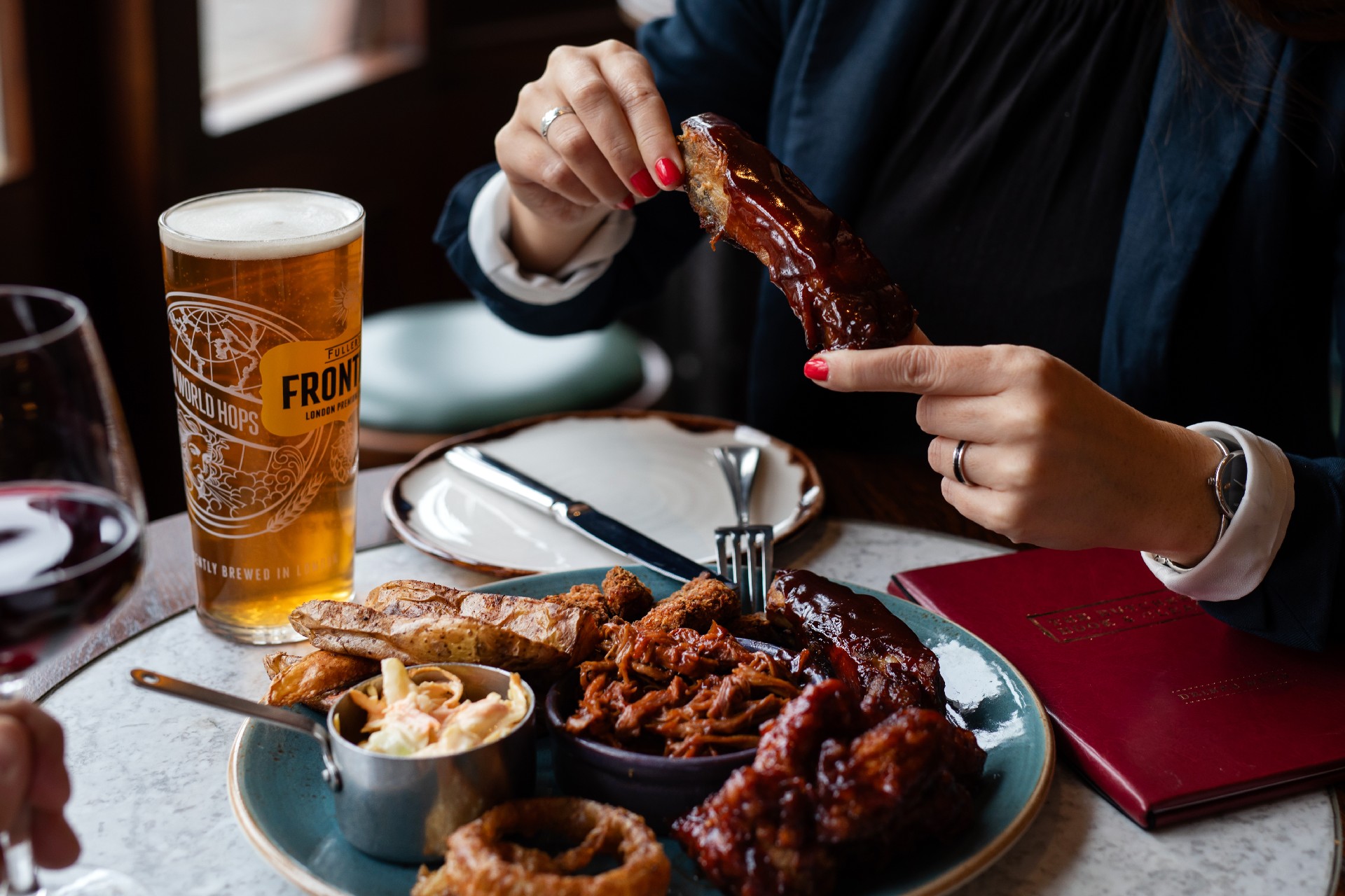 Food at The Butchers Hook & Cleaver Pub & Restaurant, Smithfield Market